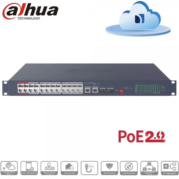 Switch PoE Gigabit manageable 28 ports pour infrastructure réseau IP ...